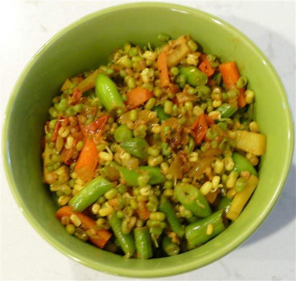 Sautéed Sprouts and Vegetables - wholesome, delicious, vegan recipe.