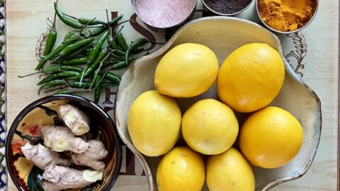 Meyer Lemon-Ginger Pickle - Healthy Indian